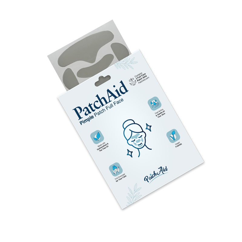 Pimple Patch Full Face – 15 Hydrocolloid Patches for Chin, Cheeks, Nos
