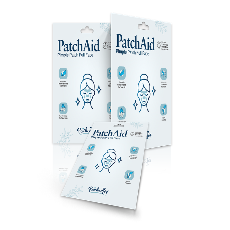 Pimple Patch Full Face – 15 Hydrocolloid Patches for Chin, Cheeks, Nos