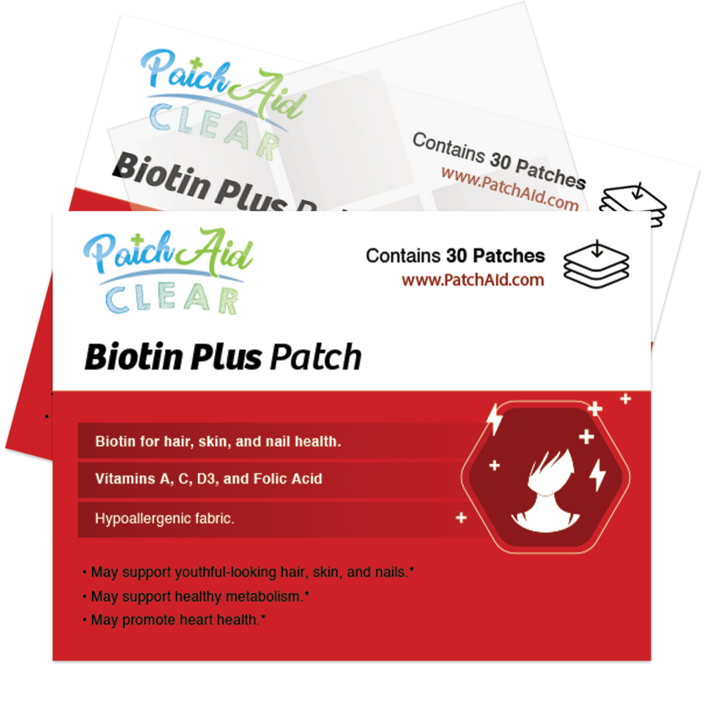 Biotin Plus Vitamin Patch for Hair Skin and Nails by PatchAid