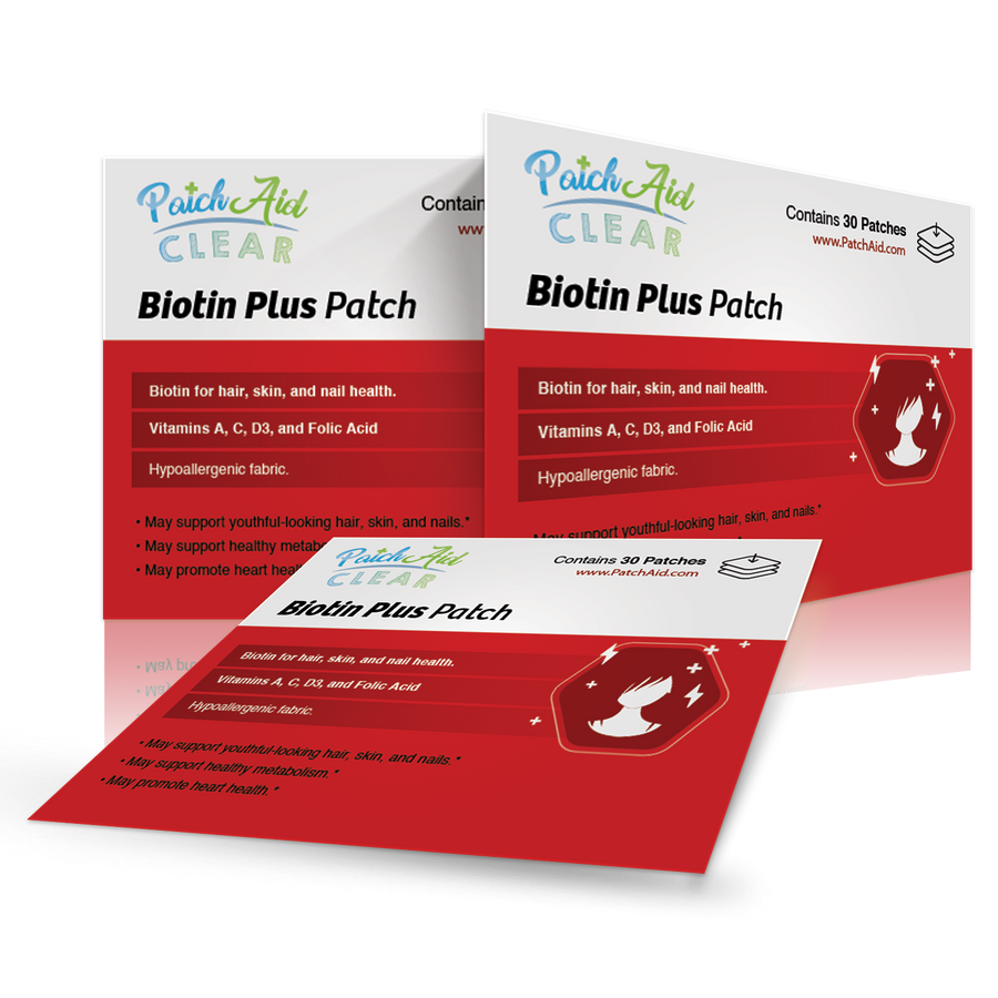 Biotin Plus Vitamin Patch for Hair Skin and Nails by PatchAid
