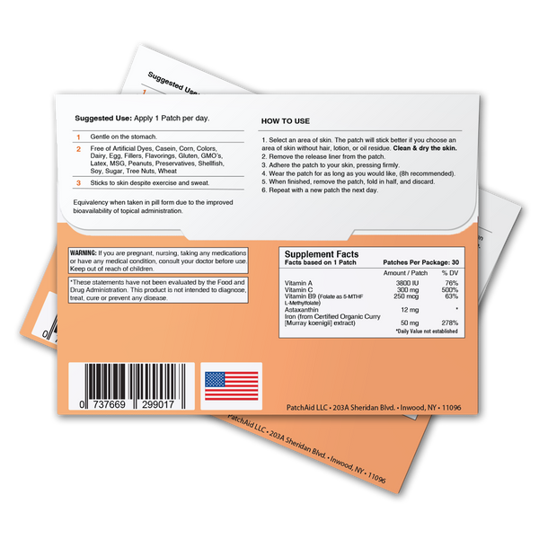 Iron Plus Vitamin Patch by PatchAid: Powerful & Affordable Iron Patches