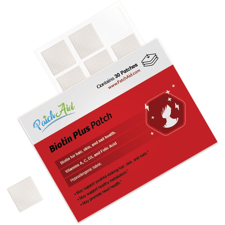 Biotin Plus Vitamin Patch for Hair Skin and Nails by PatchAid